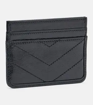 Saint Laurent Niki Patent Leather Card Holder - Black
