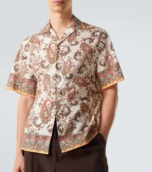 Etro Paisley Cotton Bowling Shirt