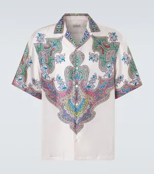 Etro Paisley Silk Twill Bowling Shirt - Multicoloured