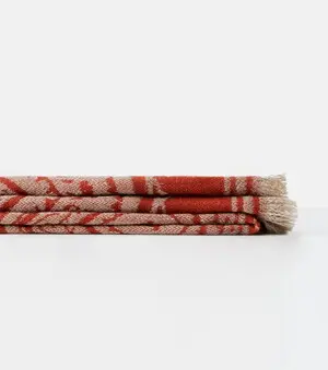 Etro Paisley Wool Jacquard Throw - Red