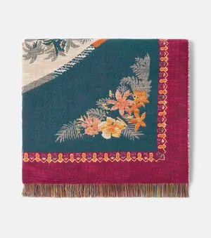 Etro Shanti Embroidered Cotton Throw - Multicoloured