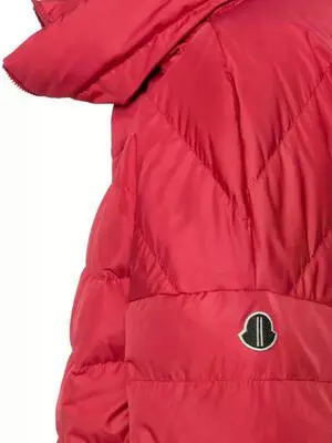 MONCLER + RICK OWENS High Collar Embroidered Logo Coat
