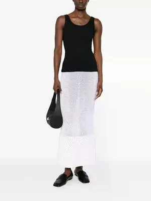 Sandro Lace-trimmed Cotton Tank Top