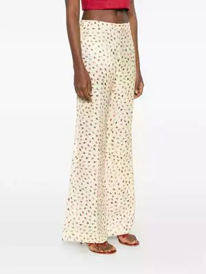 Sandro Floral-print Palazzo Pants