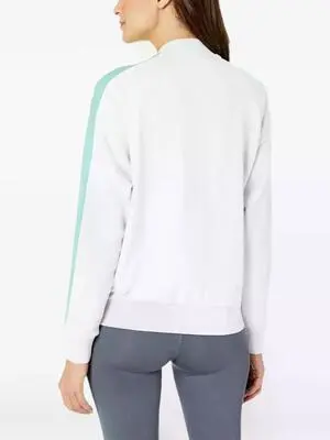 PUMA Classics T7 Zip Sweatshirt With Stripe Detail - White