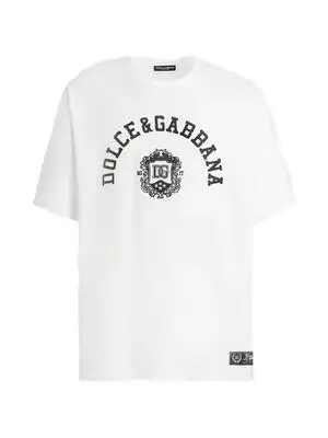 Dolce & Gabbana Patterned Short-sleeve Pocket T-shirt - White