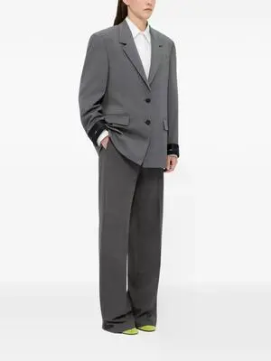 MSGM Wide-leg Waistband Trousers