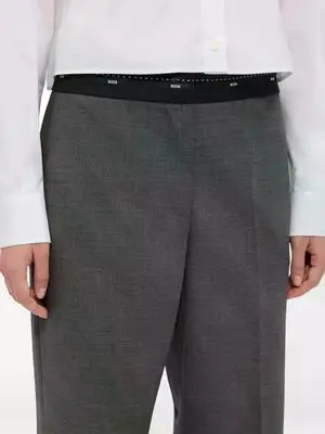 MSGM Wide-leg Waistband Trousers