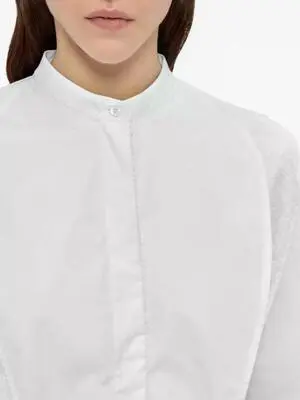 MSGM Lace Panel Cropped Shirt