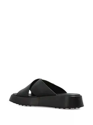 TOD'S Criss-cross Platform Mules