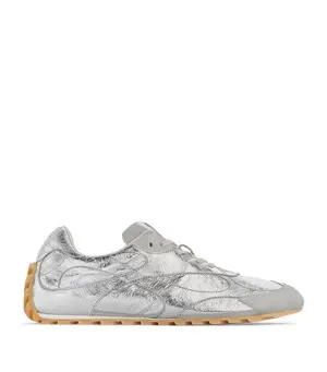 Bottega Veneta Bottega Veneta Metallic Leather Orbit Flash Sneakers Grey