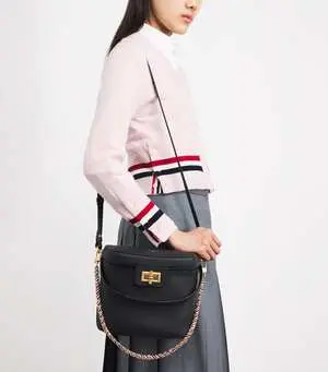 Thom Browne Pebble Leather Box Bag - Black