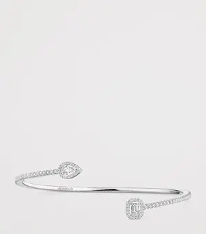 Messika My Twin White Gold And Diamond Bangle