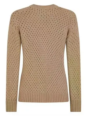 Dsquared2 Logo Patch Pointelle Knit Jumper