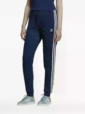 Adidas Originals Cuffed Striped Track Pants - Blue