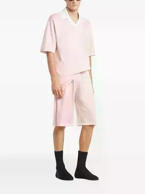 COURREGES V-neck Logo Polo Shirt