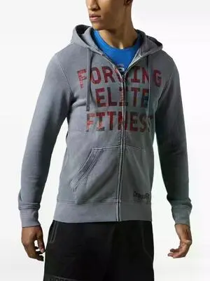 REEBOK Crossfit Forging Elite Fitness Full-zip Sweatshirt - Grey