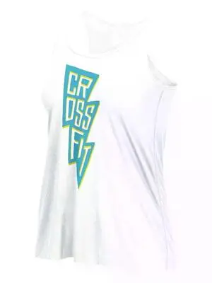 REEBOK Printed Detail Racerback Tank Top - White