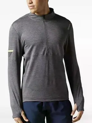 REEBOK Long Sleeve Half Zip Sweatshirt - Grey