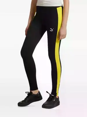 PUMA Logo Side-stripe Leggings - Black