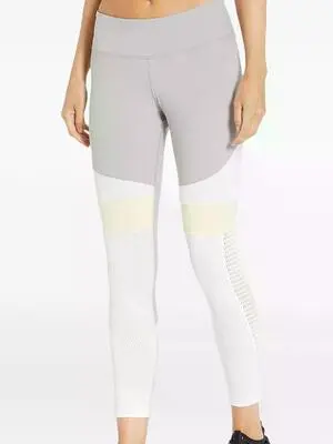 REEBOK Colour-block Mesh Leggings - Grey