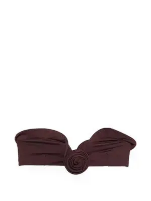Magda Butrym Rosette Detail Bikini Top - Red