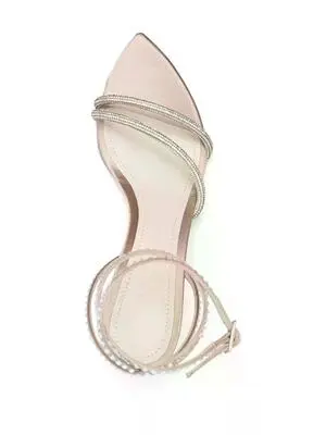 3JUIN Crystal Embellished Low Heel Sandals