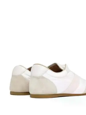 LEMAIRE Soft Runner Paneled Suede And Leather Sneakers - White