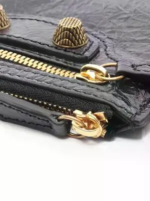Balenciaga 2010s Cagole Studded Leather Coin Purse