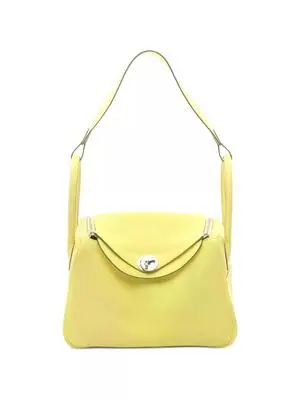 Hermès 2023 Lindy 26 Leather Shoulder Bag Yellow