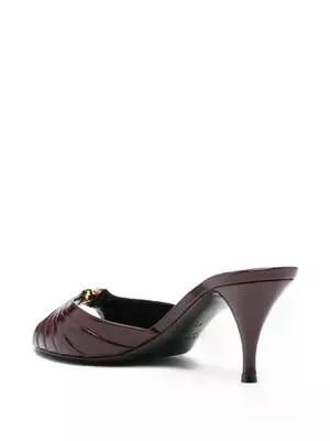 Saint Laurent Babylone Pleated Heeled Sandals