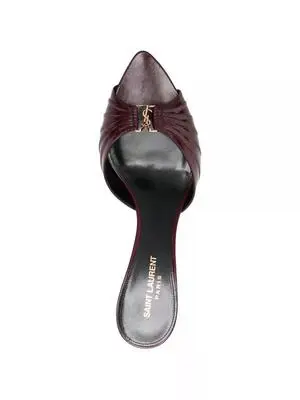 Saint Laurent Babylone Pleated Heeled Sandals