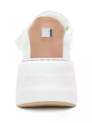Acne Studios Leather Platform Touch-strap Sneakers - White