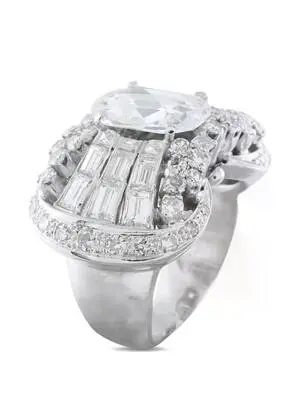 LB EXCLUSIVE 18k White Gold Diamond Ring - Silver