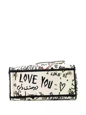 Dior Lady D-lite Embroidered Canvas Satchel - Red
