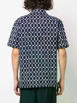 Orlebar Brown Howell Geo Short-sleeve Shirt - Blue