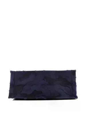 Dior Book Camouflage Embroidered Canvas Large Tote Bag