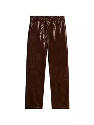A PAPER KID Elasticated Waistband Trousers - Brown
