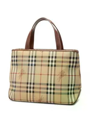 Burberry Haymarket Check Coated Canvas Tote Bag