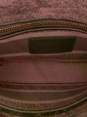 Dior 2023 Embroidered Canvas Lady D-lite Satchel - Pink