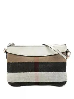 Burberry Mega Check Peyton Crossbody Bag - Brown