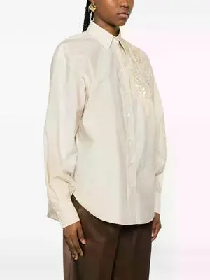 Brunello Cucinelli Sequin Shirt - Neutrals