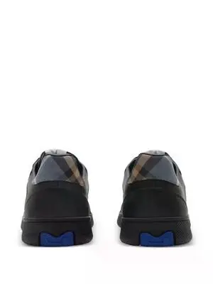 Burberry Calf Leather Terrace Sneakers With Signature Check