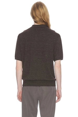 THE ROW Borges Short Sleeve Knit Polo Shirt