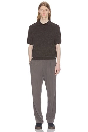 THE ROW Borges Short Sleeve Knit Polo Shirt