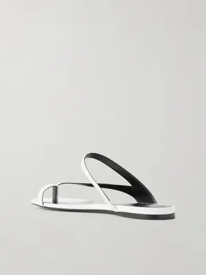 Khaite Aimee Leather Sandals - White