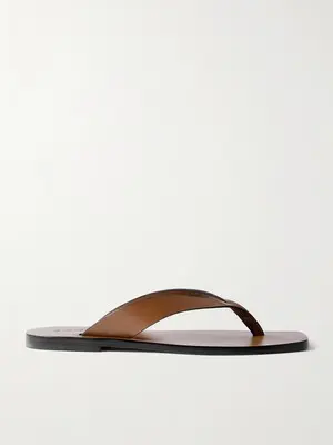 A.emery Kinto Leather Flip Flops - Brown