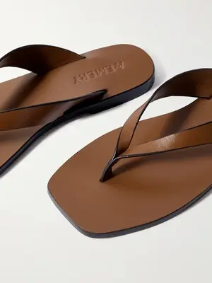A.emery Kinto Leather Flip Flops - Brown