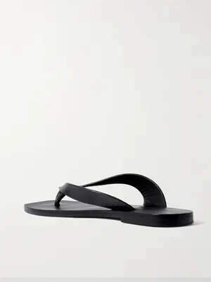 A.emery Kinto Lizard-effect Leather Flip Flops - Black