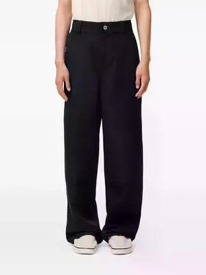 AMI Paris Wool Canvas Worker Trousers - Black